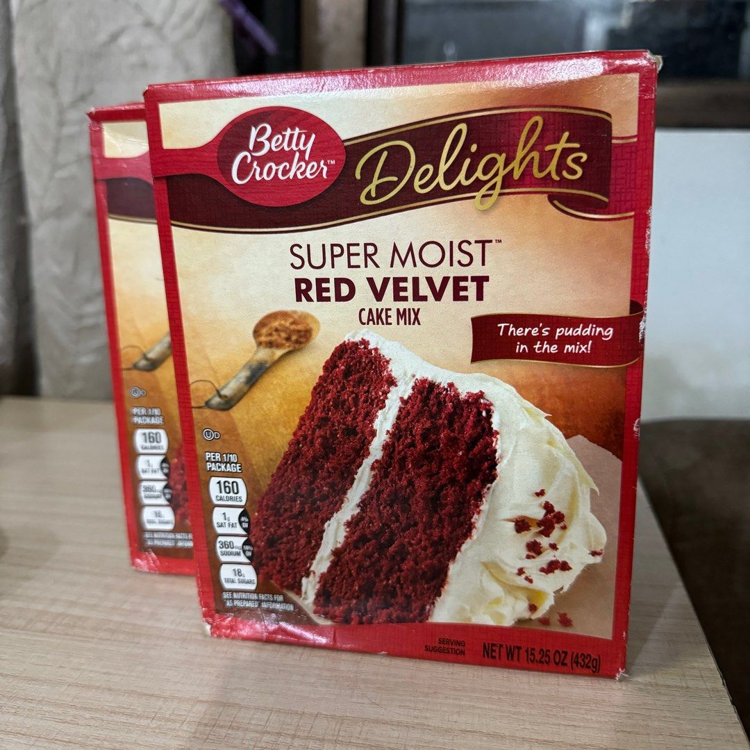 Betty Crocker Delights Super Moist Red Velvet Cake Mix (Slightly ...