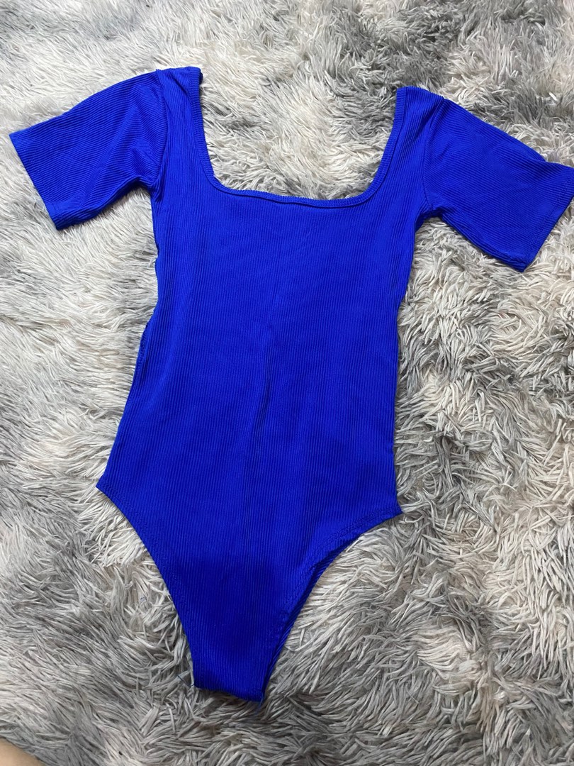 Blue bodysuit, Women's Fashion, Tops, Others Tops on Carousell