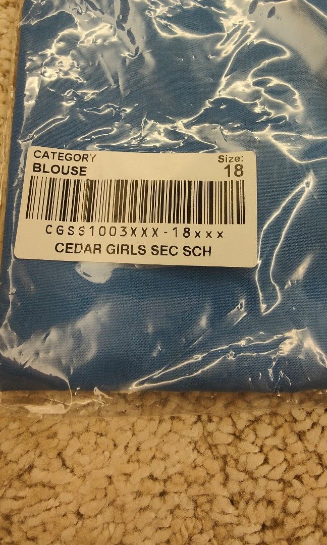 BN CGSS Blue Shirt Uniform Short sleeve shirt - cedar girls' secondary ...