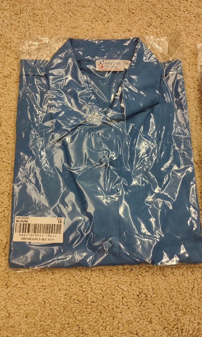 BN CGSS Blue Shirt Uniform Short sleeve shirt - cedar girls' secondary ...