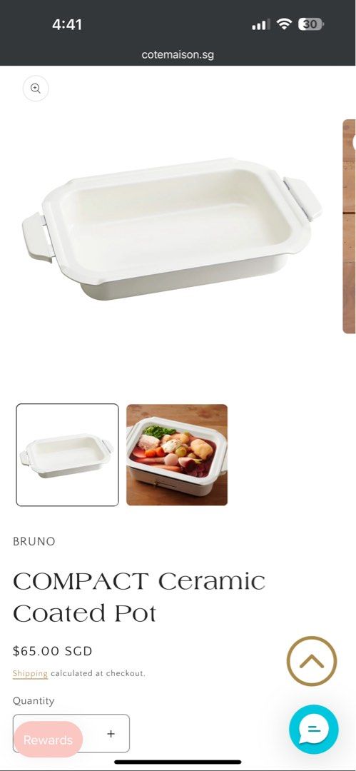 Bruno compact hotplate nabe ceramic coated pot, Furniture & Home Living ...