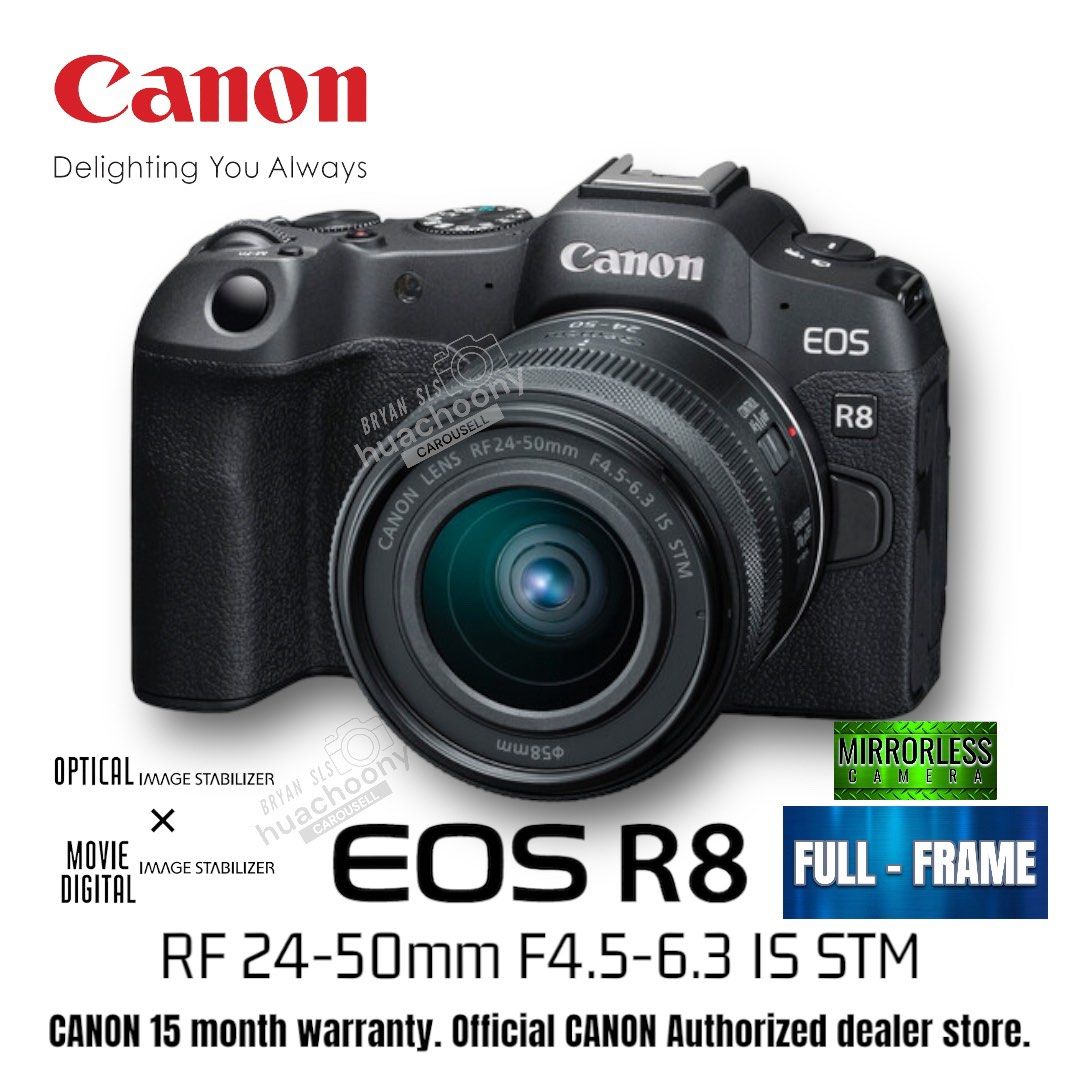 Canon EOS R8 Mirrorless Camera with RF 24-50mm f/4.5-6.3 IS STM ( YEAR ...