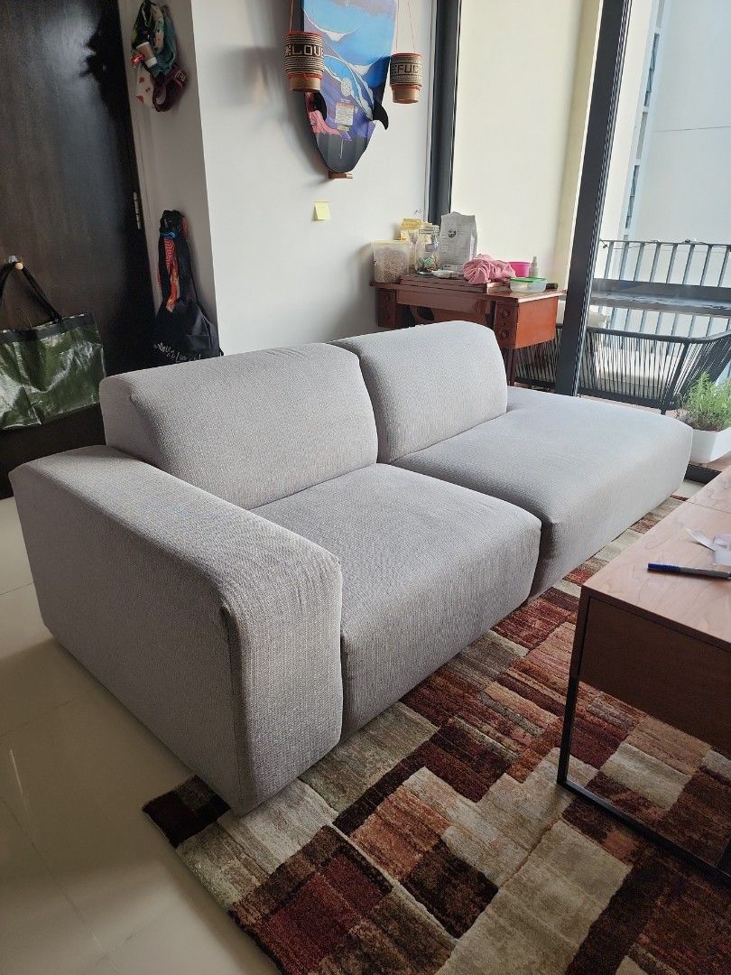 Castlery Todd Sofa Modular Left Side Chaise Light Grey, Furniture & Home Living, Furniture ...