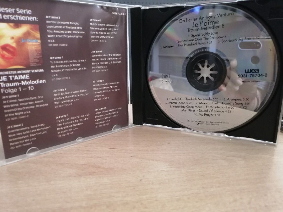 (CD) Je T'aime 8 Orchestra Anthony Ventura, Hobbies & Toys, Music & Media, CDs & DVDs on Carousell