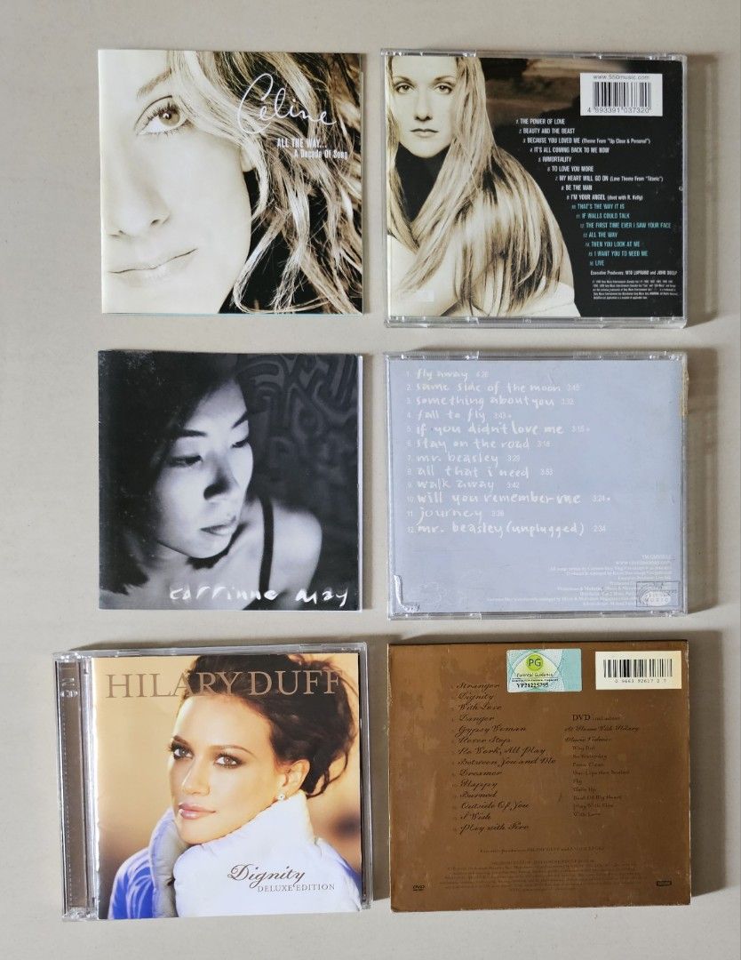 CD,Celine Dion,Corrinne May,Hilary Duff,Mariah Carey,Boyz II Men,Alanis ...