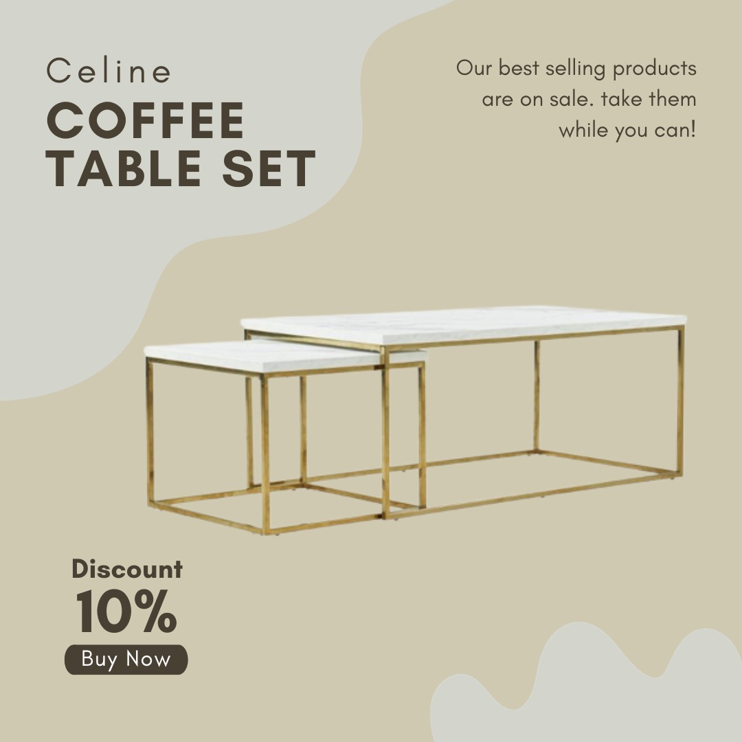 CELINE COFFEE TABLE SMALL MARK ON TOP OF TABLE 10% OFF SALE!!!, Home ...