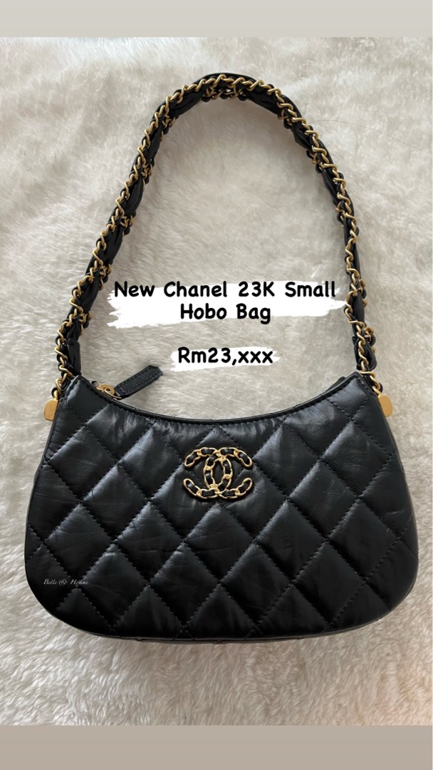 Chanel 23K Small Hobo Bag, Luxury, Bags & Wallets on Carousell