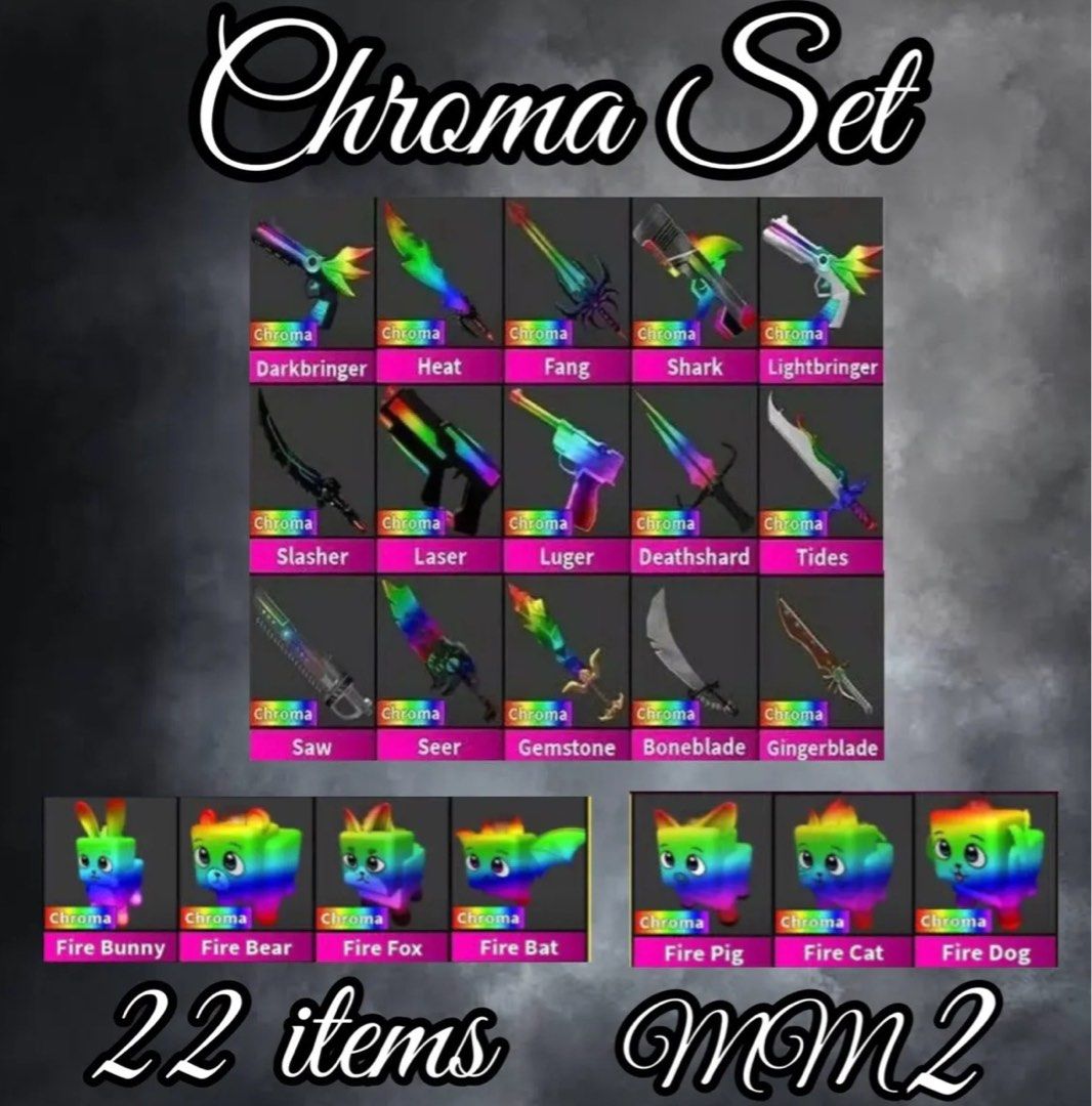 Cheapest & Best Chroma Set (Mm2) Murder Mystery 2, Video Gaming, Gaming ...