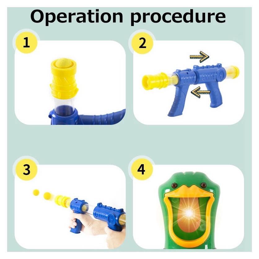 Children Shooting Toys Shooting Duck Air-powered Gun Soft Bullet Ball ...