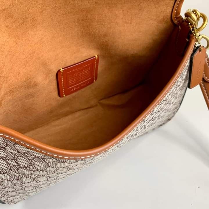 Coach Soft Tabby Shoulder Bag In Micro Signature Jacquard, Women's ...