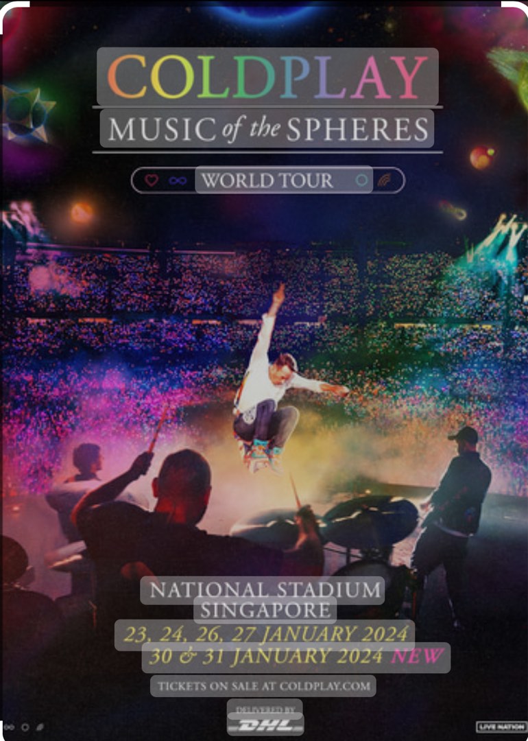coldplay 26 jan 1 physical ticket, Tickets & Vouchers, Event Tickets on ...
