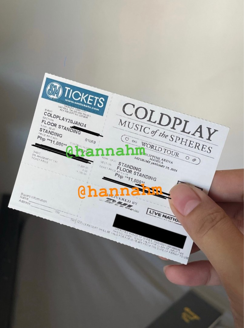 Coldplay Concert Ticket, Tickets & Vouchers, Event Tickets on Carousell