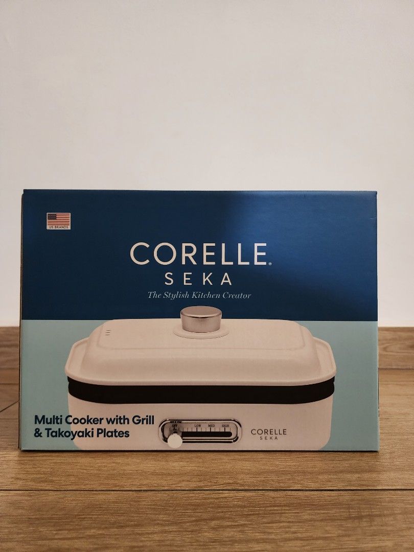 CORELLE SEKA MULTI COOKER WITH GRILL AND TAKOYAKI PLATES, TV & Home ...