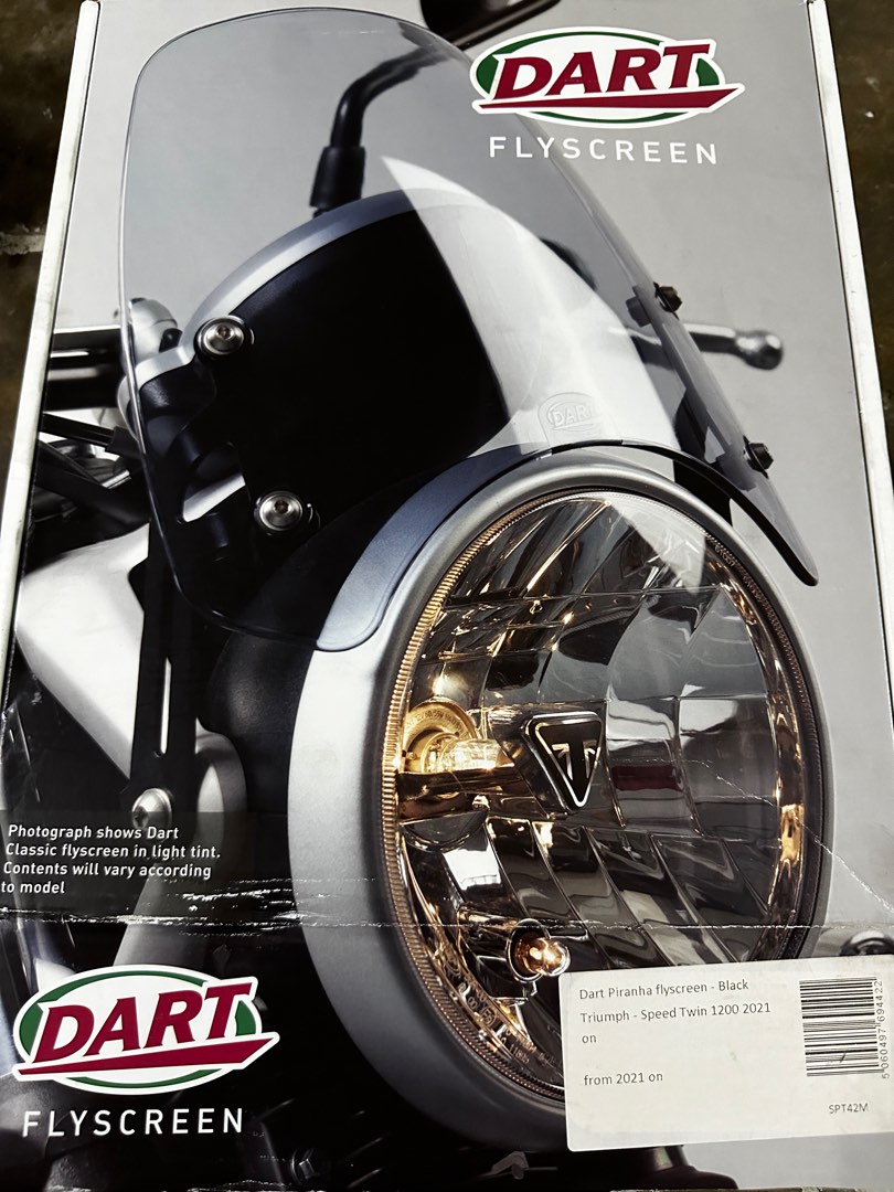 Dart Flyscreen Piranha - Black, Motorcycles, Motorcycle Accessories on ...