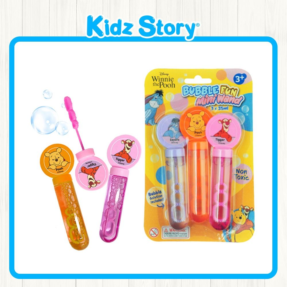 Disney Winnie the Pooh Bubble Fun Mini Wand (3 x 35mL per pack) | Kidz Story, Hobbies & Toys ...