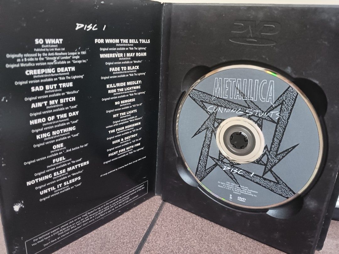 DVD - METALLICA - CUNNING STUNTS - 2 disc dvd, Hobbies & Toys, Music ...