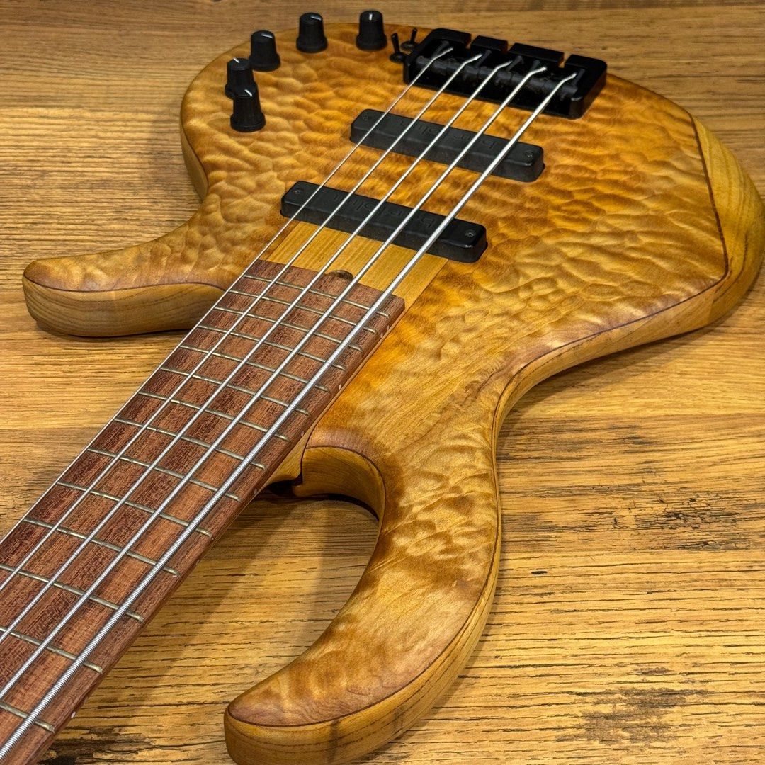 Elrick Evolution Gold Series 5-Strings Hand-Curved Bass Quilted Maple ...