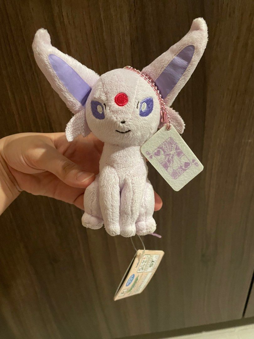 Espeon plush keychain eevee evolution Authentic Pokemon plushie soft ...