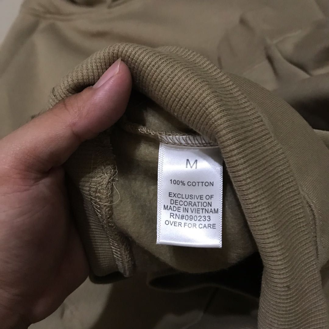 Essentials x Fear of God 3D Appliqué Logo Camel Hoodie, Men's Fashion ...
