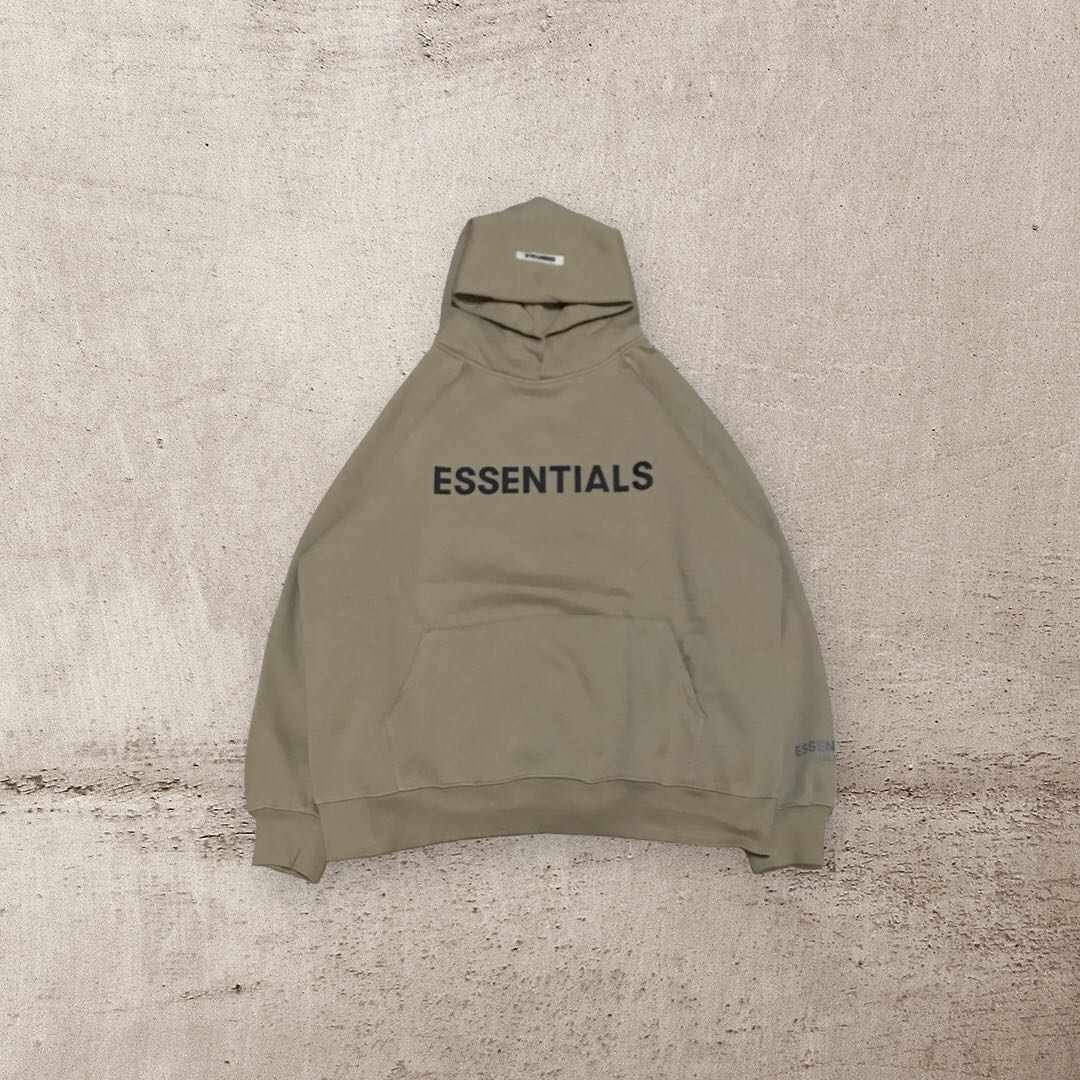 Essentials x Fear of God 3D Appliqué Logo Camel Hoodie, Men's Fashion ...