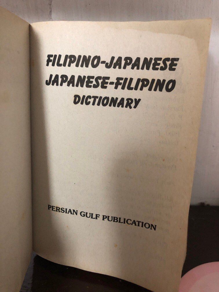 Filipino Japanese dictionary, Hobbies & Toys, Books & Magazines ...