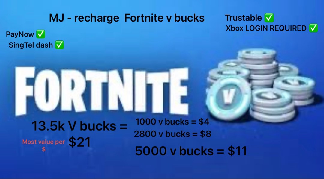Fortnite V bucks CHEAPEST, Video Gaming, Gaming Accessories, In-Game ...