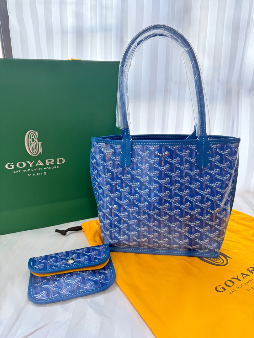 Goyard Mini Anjou Blue, 名牌, 手袋及銀包 - Carousell