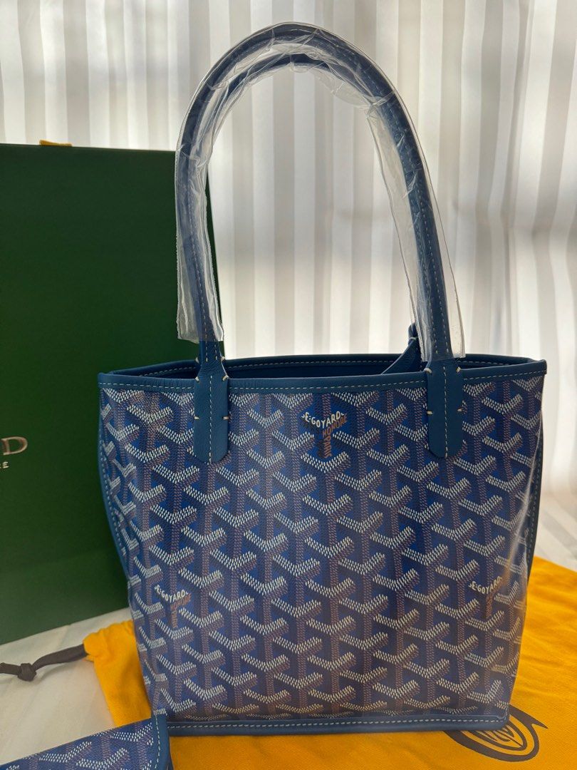 Goyard Mini Anjou Blue, 名牌, 手袋及銀包 - Carousell