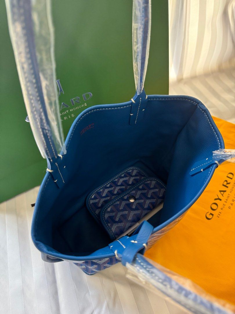 Goyard Mini Anjou Blue, 名牌, 手袋及銀包 - Carousell