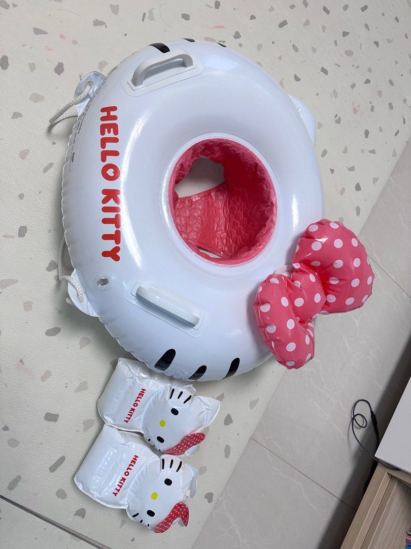 Hello kitty tube and arm tube float set sanrio original, Sports ...