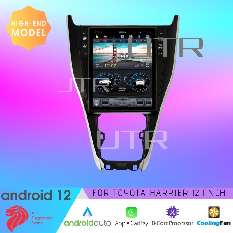 HIGH-END LATEST TOYOTA HARRIER 2014-2017 12.1 INCH 8 CORE ANDROID 12 ...