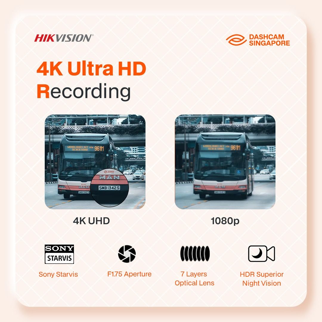 HikVision C8 | 4K Ultra HD Car Camera (Front & Rear) | Affordable 4K ...