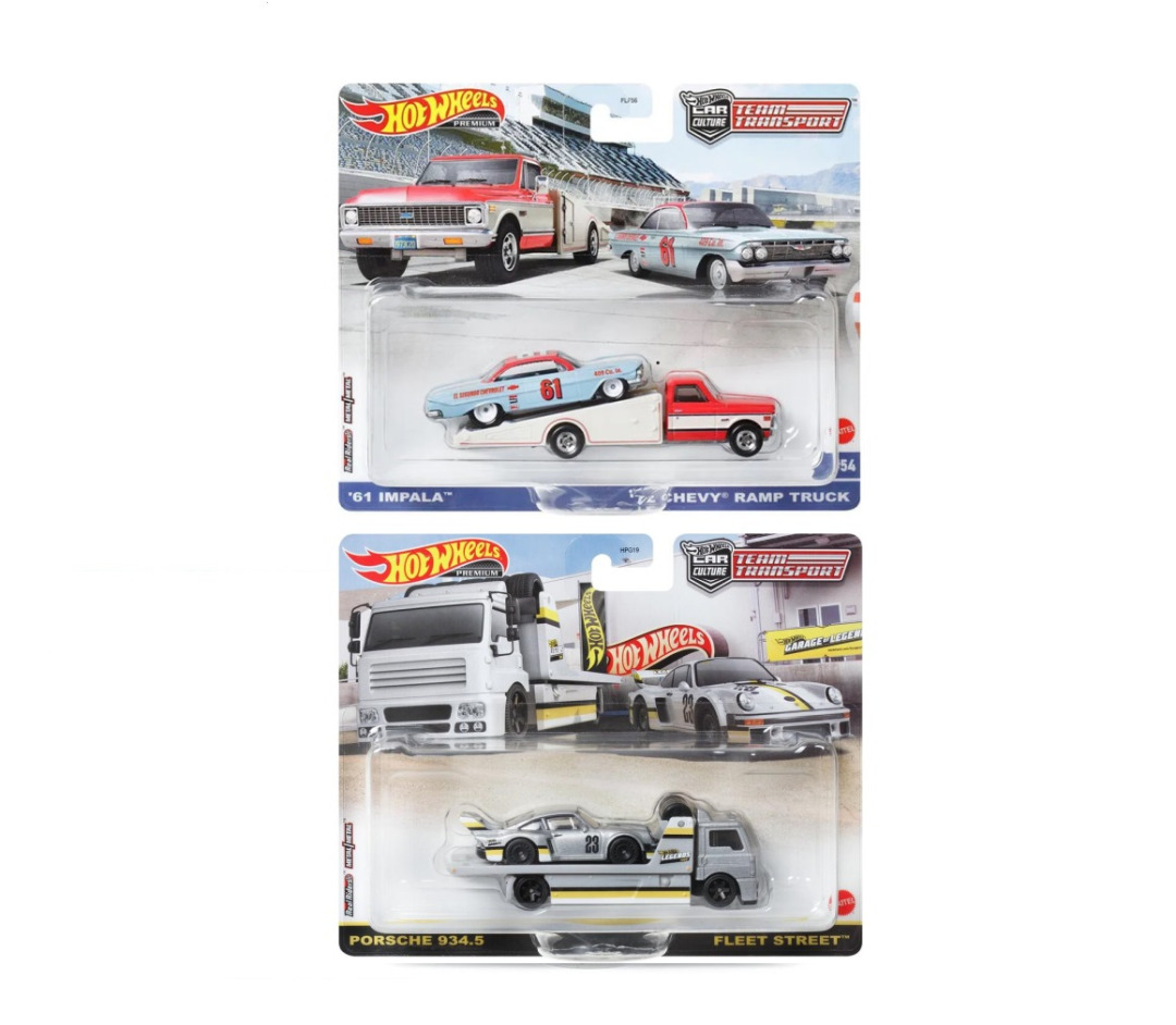 Hotwheels team transport set Porsche 934.5 Fleet Street '72 Chevy Ramp ...