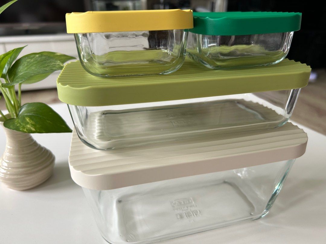 IKEA Food container with lid, set of 5,, Furniture & Home Living ...