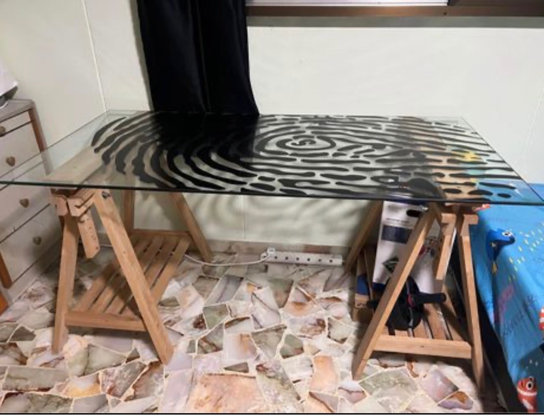 Ikea Glass Table Set, Furniture & Home Living, Furniture, Tables & Sets ...