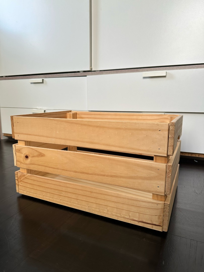 IKEA Knagglig Wooden Crate, Furniture & Home Living, Home Improvement ...