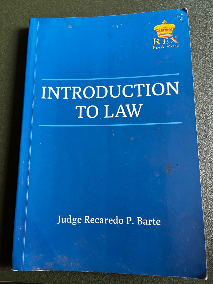Introduction To Law by Judge Barte, Hobbies & Toys, Books & Magazines ...