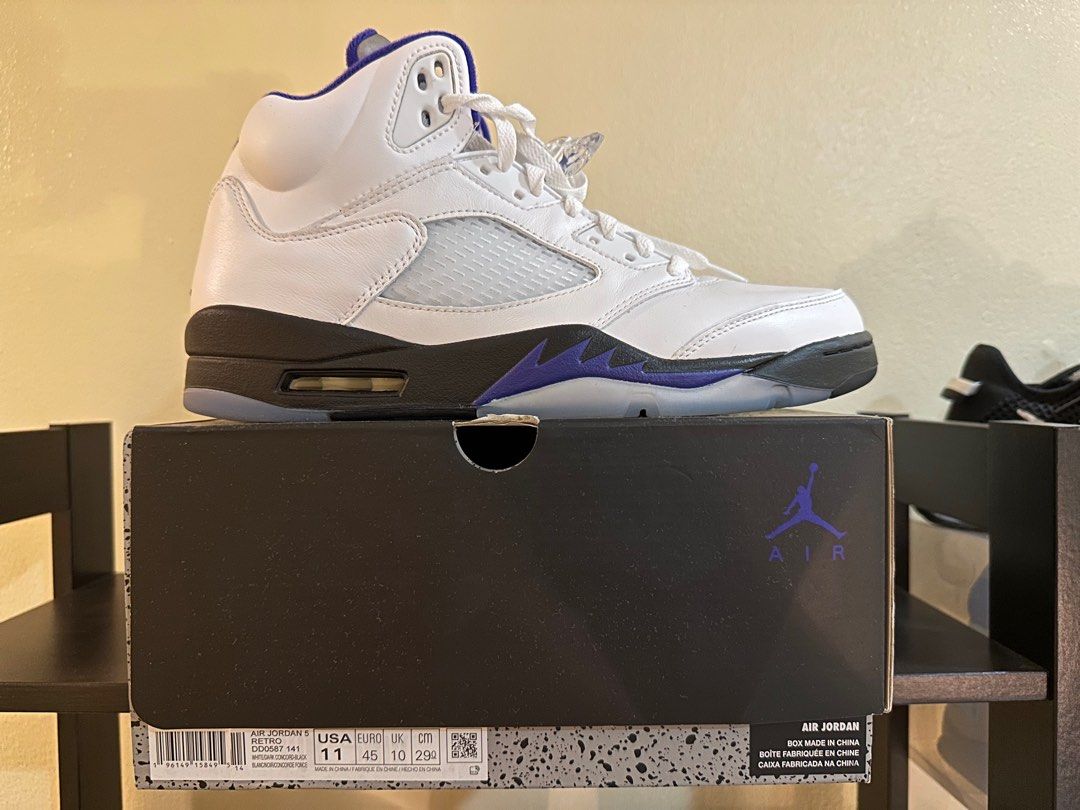 Jordan 5 Retro Dark Concord, Men's Fashion, Footwear, Sneakers on Carousell