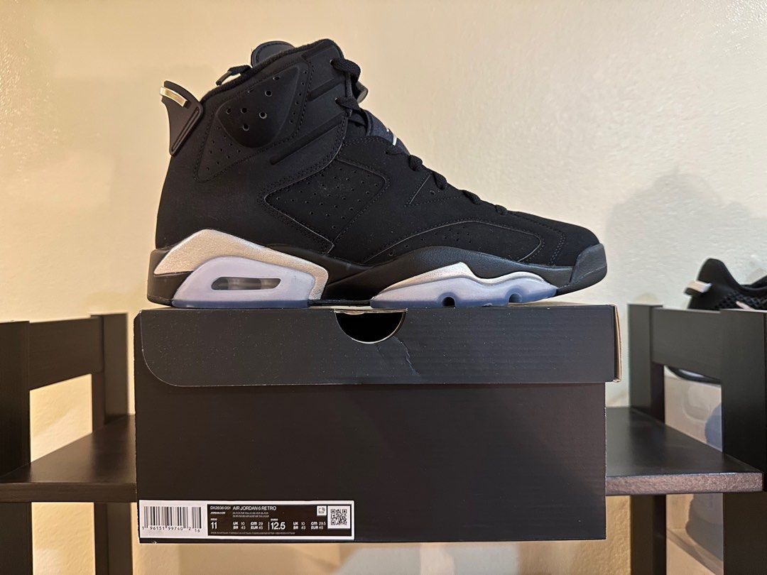 Jordan 6 Retro Chrome Metallic Silver, Men's Fashion, Footwear ...