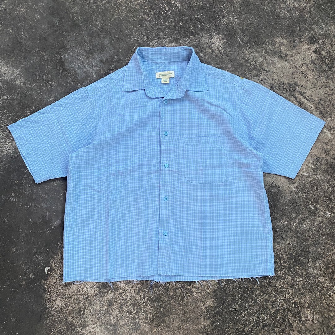 Joseph & Feiss Cropped Button Down Polo, Men's Fashion, Tops & Sets ...