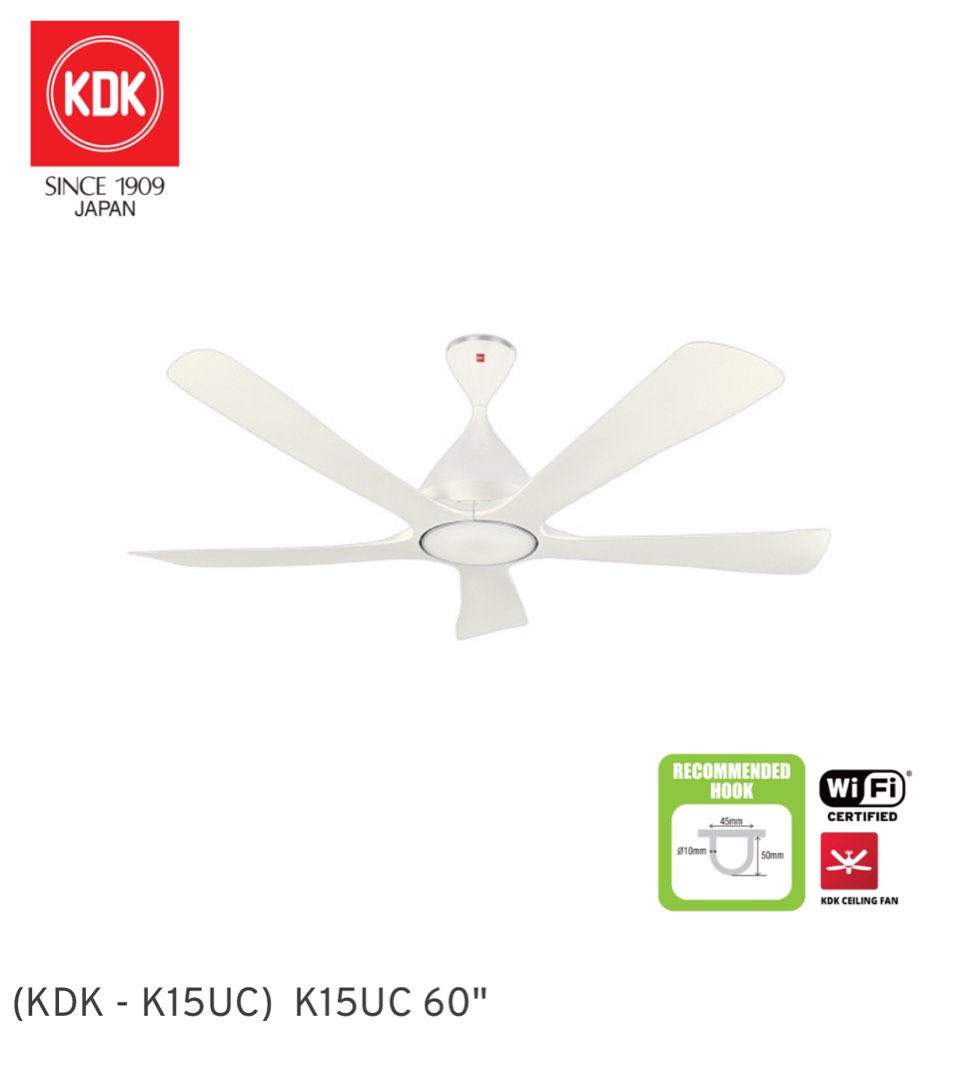 KDK Ceiling Fan, Furniture & Home Living, Lighting & Fans, Fans on ...