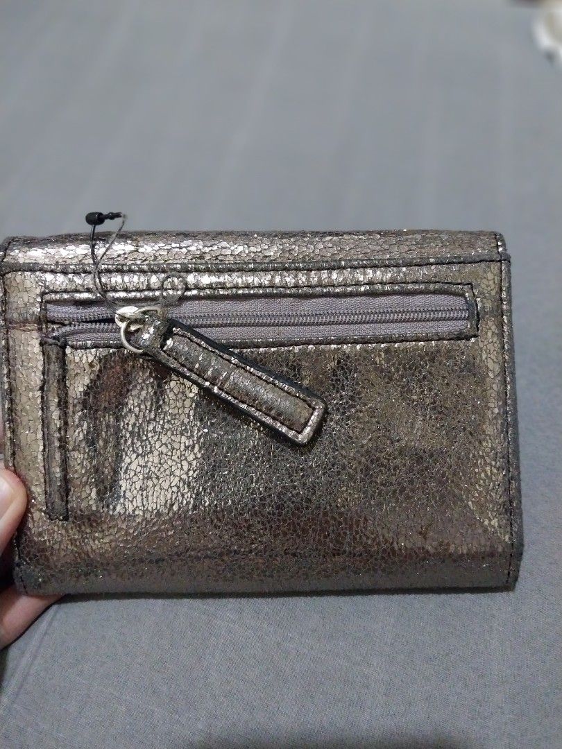 Kenneth Cole reaction metallic trifold wallet, Luxury, Bags & Wallets ...