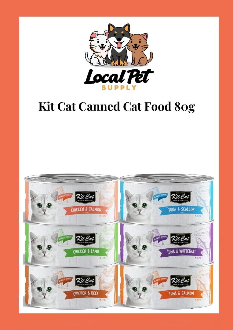 Kit Cat Deboned Can Food Wet Food Topper [NON-MIXABLE] | [80g x 24 ...