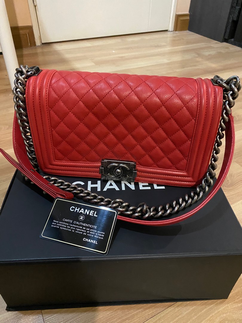 Chanel Leboy old medium, Luxury, Bags & Wallets on Carousell