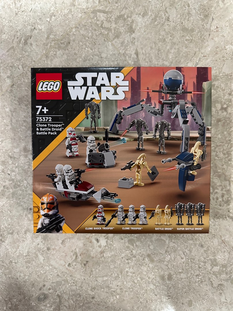 Lego Star Wars 75372 Clone Trooper & Droid Battle pack, Hobbies & Toys ...
