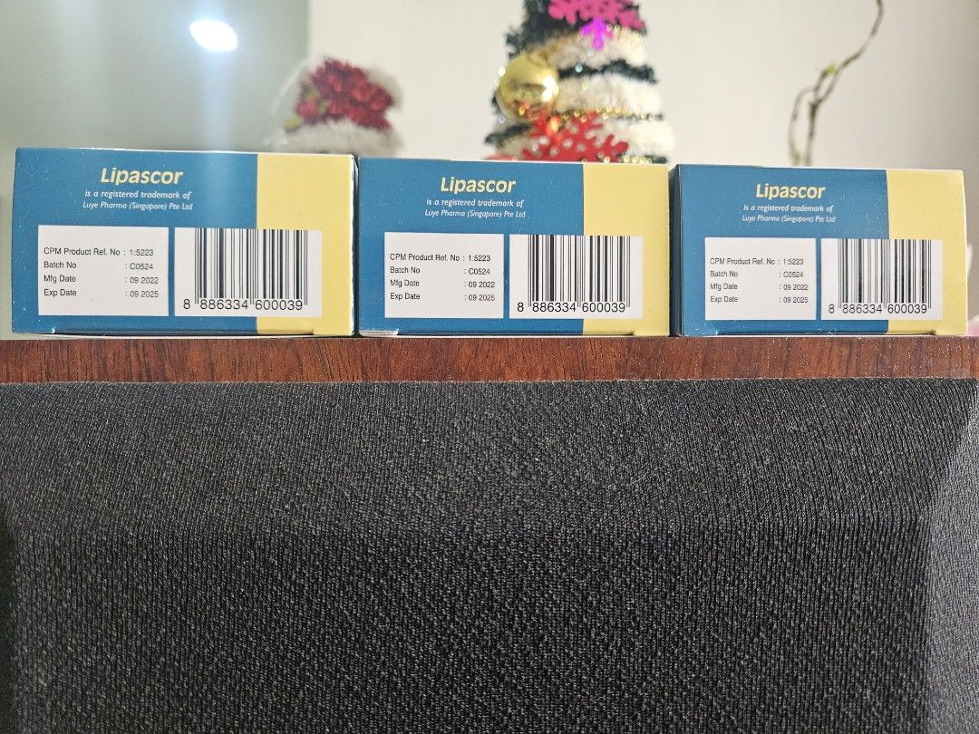 Lipascor 600mg (60 capsules) X 3 boxes, Health & Nutrition, Health ...