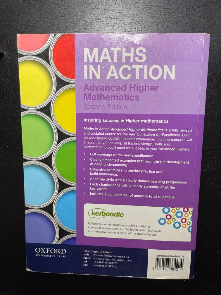 Maths in Action - Advanced Higher Mathematics (second edition), Hobbies ...