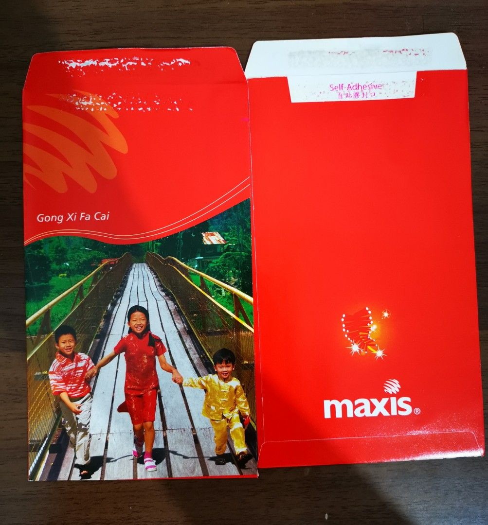Maxis Ang Pow / Red packet /Sampul Duit Raya, Hobbies & Toys ...
