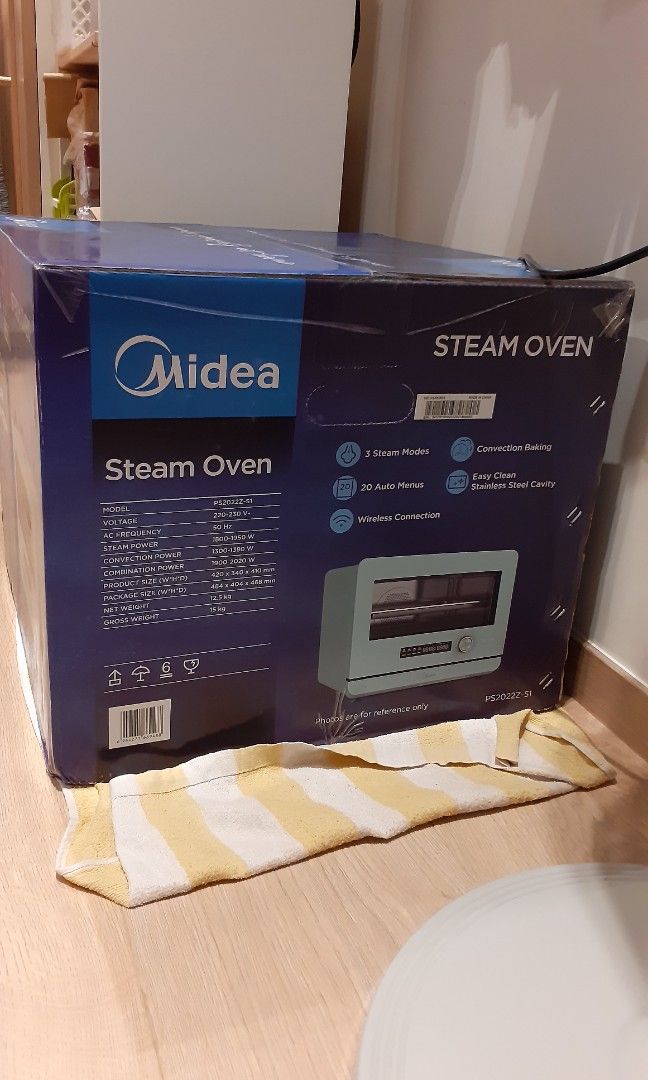 Midea 美的 PS2022Z-S1 20公升 蒸氣焗爐 湖水藍(IOT), 家庭電器, 廚房電器, 焗爐及多士爐 - Carousell