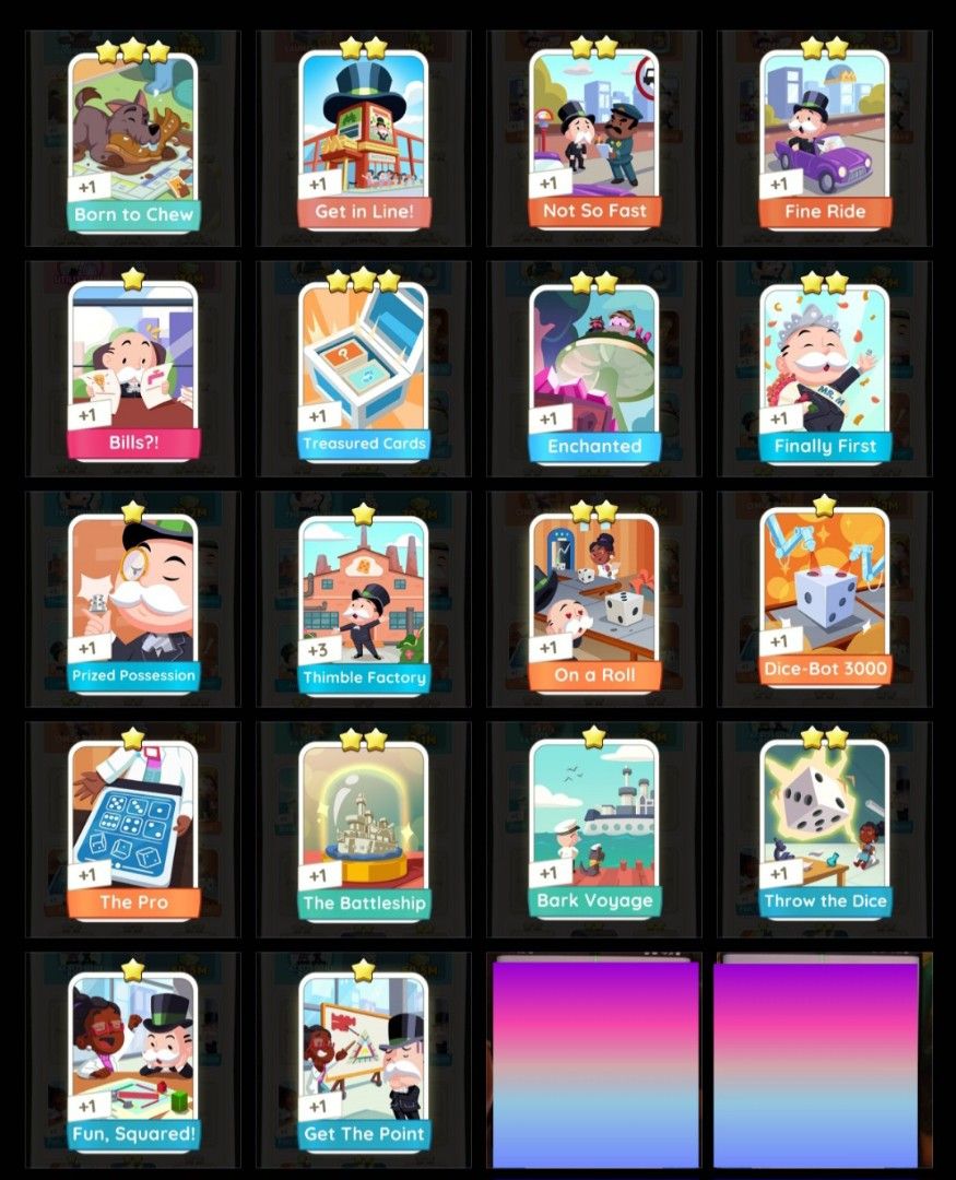 Monopoly Go Orgins Album Stickers 1 star - 5 star [REFER TO FULL LIST ...